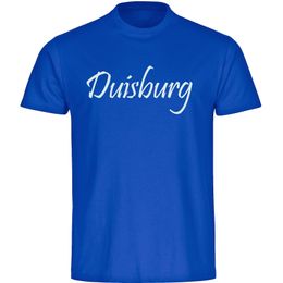 multifanshop® Kinder T-Shirt - Duisburg - Schriftzug - Druck weiß