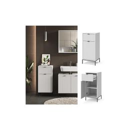 VICCO Midischrank Eliza Weiß 40 x 87 cm mit Tür und Schublade