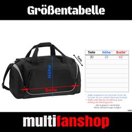 multifanshop® Sporttasche - Bochum - Herzschlag - Druck blau