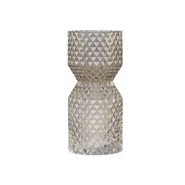 Chic Antique Vase mit Diamantschliff, Ø12 x H27 cm, latte