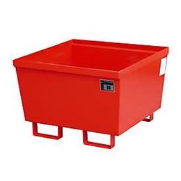Auffangwanne Bauer AO-1, Stahl, 229 l, B 800 x T 800 x H 545 mm, rot