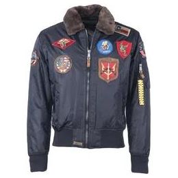 Bomberjacke Top Gun "TG20192047" Gr. 52 (L), blau (navy) Herren Jacken