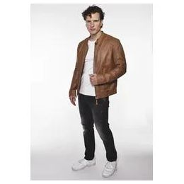 Lederjacke Mustang "Max" Gr. S, braun (cognac) Herren Jacken