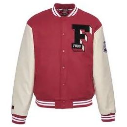 Collegejacke Fubu "Fubu Herren FM233-009-1 College Varsity Jacket" Gr. XXL, rot (dark red/creme/black) Herren Jacken