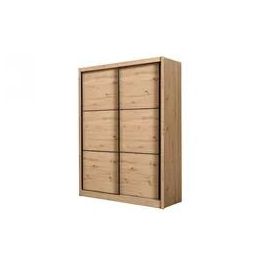 Schwebetürenschrank Inosign "Navara Kleiderschrank Wäscheschrank" Schränke Gr. B/H/T: 165,5 cm x 215,5 cm x 61 cm, 165,5 ohne Spiegel, 2 St., Komplettausführung, braun (artisan eiche) in 3 Breiten, mit kompletter Innenausstattung, FSC-zertifiziert