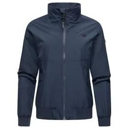 Outdoorjacke Ragwear "Goona" Gr. 5XL (50), blau (navy) Damen Jacken stylische, wasserdichte Übergangsjacke mit hohem Kragen