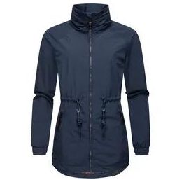 Outdoorjacke Ragwear "Tacy" Gr. XL (42), blau (navy) Damen Jacken wasserdichte Übergangsjacke mit hohem Kragen