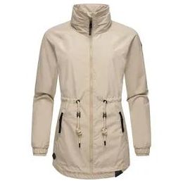 Outdoorjacke Ragwear "Tacy" Gr. M (38), beige (sand) Damen Jacken wasserdichte Übergangsjacke mit hohem Kragen