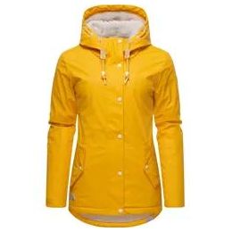 Regenjacke Ragwear "Marge" Gr. XL (42), gelb (hellgelb) Damen Jacken warm gefütterter Winter Regenmantel