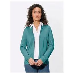 Strickjacke Casual Looks Gr. 52, blau (ozean) Damen Strickjacken