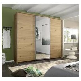 Schwebetürenschrank Rauch "Kleiderschrank Schrank Garderobe Wäscheschrank TOMA mit Passepartout" Schränke Gr. B/H/T: 278 cm x 233 cm x 64 cm, Passepartout ohne Beleuchtung, braun (eiche artisan) inkl. Regaleinsatz sowie zusätzlichen Einlegeböden MADE IN GERMANY