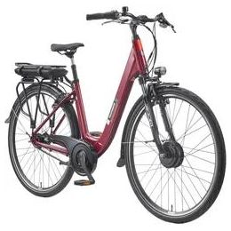 E-Bike Telefunken "Multitalent RC845" E-Bikes Gr. 47, 28 Zoll (71,12cm), rot (weinrot) Pedelec, Elektrofahrrad für Herren u. Damen, tiefer Einstieg