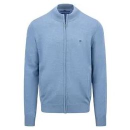 Strickjacke Fynch-Hatton Gr. XXL, blau (cloud blue) Herren Strickjacken mir Reißversschluss und Logo-Stickerei