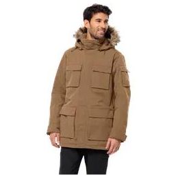 Parka Jack Wolfskin "GLACIER CANYON PARKA" Gr. L, braun (chipmunk) Herren Jacken mit Kunstfaserfüllung