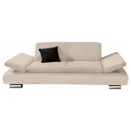 2-Sitzer Max Winzer "Toulouse modern und bequem, aktuelles Design, hoher Sitzkomfort" Sofas Gr. B/H/T: 190cm x 75cm x 89cm, Luxus-Microfaser, beige mit klappbaren Armlehnen, Breite 190 cm