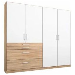 Kleiderschrank Rauch "Harburg Drehtürenschrank Schlafzimmerschrank mit viel Stauraum" Schränke Gr. B/H/T: 181 cm x 197 cm x 54 cm, 4 St., weiß (struktureichefarben hell, weiß) Bestseller Schrank Garderobe im Schlafzimmer