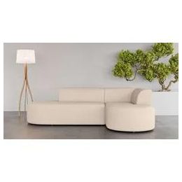 Ecksofa Andas "Ecksofa Tvinne mit Ottomane links oder rechts bestellbar" Sofas Gr. B/H/T: 260cm x 73cm x 170cm, Struktur, Ottomane rechts, beige L-Form, mit Wellenunterfederung, BxTxH 260x170x73 cm