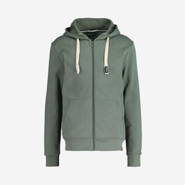 Greenbomb Olivgrüner Kapuzenpullover mit Reißverschluss