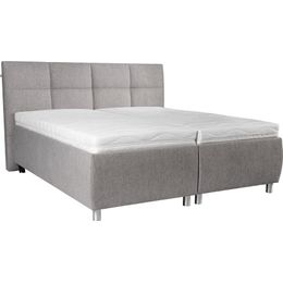 Stauraumbett Alina "Nadina Comfort", grau (hellgrau tcm 39), B:198cm H:116cm L:217cm, Struktur fein TCM (100% Polyester), Betten, inkl. Stauraum und Lattenrost, in diversen Ausführungen