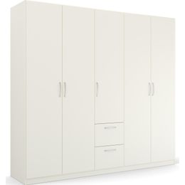 Drehtürenschrank Rauch "Pure by Quadra Spin" Schränke Gr. B/H/T: 226 cm x 210 cm x 54 cm, 5 St., weiß (alpinweiß)