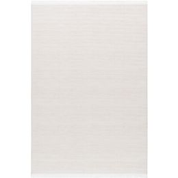 Teppich Sehrazat "Diamond 7850", beige (creme), B:80cm H:6mm L:300cm, Kunstfaser, Teppiche, Fransenteppich, Uni Farben,Kurzflor,mit weichem Glanz Garn,mit Fransen,Wohnzimmer