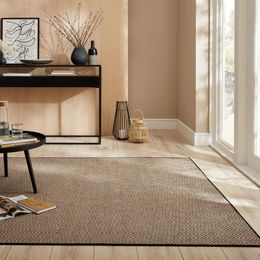 Teppich FLAIR RUGS "Jute Diamond" Teppiche Gr. B: 120cm, 4mm, L: 170cm, schwarz Jute Teppich