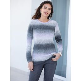 Rundhalspullover Inspirationen "Pullover" Gr. 38, lila (grau, flieder) Damen Pullover