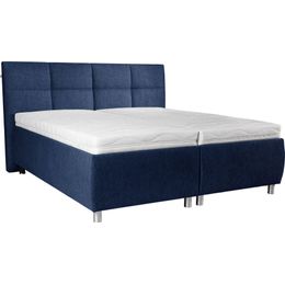 Stauraumbett Alina "Nadina Comfort", blau (dunkelblau tcm 96), B:178cm H:116cm L:217cm, Struktur fein TCM (100% Polyester), Betten, inkl. Stauraum und Lattenrost, in diversen Ausführungen