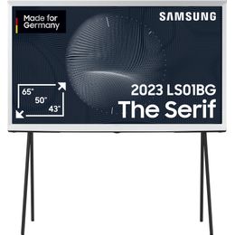 G (A bis G) Samsung LED-Fernseher Fernseher Mattes Display, QLED-Bildqualität, Abnehmbare Standfüße weiß (eh13 1hts)