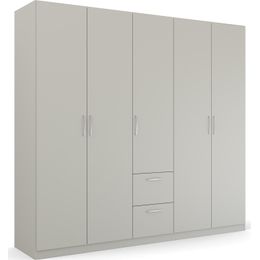 Drehtürenschrank Rauch "Pure by Quadra Spin" Schränke Gr. B/H/T: 226 cm x 210 cm x 54 cm, 5 St., grau (seidengrau)