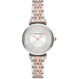 Quarzuhr Emporio Armani "AR11537" Armbanduhren rosegold (silberfarben, roségoldfarben) Damen Armbanduhr, Damenuhr, Perlmutt-Zifferblatt, Edelstahlarmband