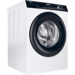 A (A bis G) Haier Waschmaschine "HW90-B14939" Waschmaschinen Refresh Dampf-Funktion für sanfte Reinigung weiß