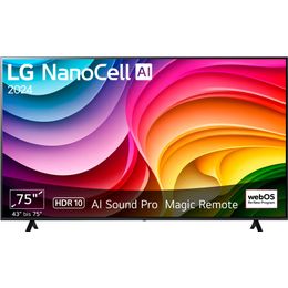 LG LED-Fernseher, G (A-G), Fernseher, schwarz, 75