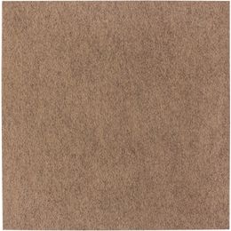 ANDIAMO Teppichfliesen "Abbo, selbstklebend" Teppiche Bodenschutz, quadaratisch 40x40 cm, 25er Set, 50er Set, 100er Set Gr. B: 40cm 100 St., 4mm, L: 40cm, beige