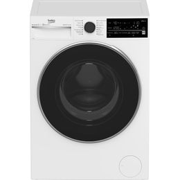 A (A bis G) Beko Waschmaschine "B5WFT78410W" Waschmaschinen AddXtra Nachlegefunktion weiß