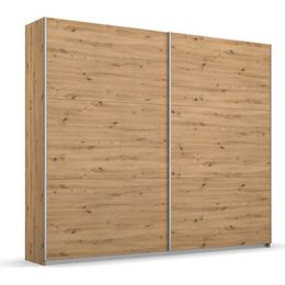 Schwebetürenschrank Rauch "Kleiderschrank Garderobe Schlafzimmerschrank TOPSELLER AURELIO" Schränke Gr. B/H/T: 218 cm x 210 cm x 59 cm, 2 St., braun (eiche artisan) in geradlinigem Design mit Dekor- oder Hochglanz-Front MADE IN GERMANY