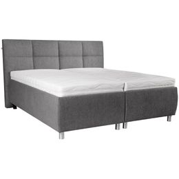 Stauraumbett Alina "Nadina Comfort", grau (dunkelgrau tcm 89), B:178cm H:116cm L:217cm, Struktur fein TCM (100% Polyester), Betten, inkl. Stauraum und Lattenrost, in diversen Ausführungen