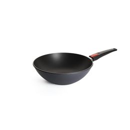 Wok Woll "Diamond Lite Wok", grau (anthrazit), H:9cm Ø:30cm, Pfannen, abnehmbarer Griff, Induktion