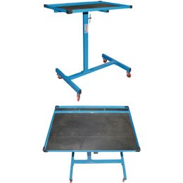 BGS-technic Werkbank BGS "Fahrbarer Beistelltisch", blau, B:38,4cm H:39cm L:14cm, Metall, Werkbänke, max. Belastbarkeit 23 kg, Höhe einstellbar