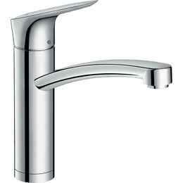 Küchenarmatur Hansgrohe "Logis M31" Armaturen Gr. H/T: 246 cm x 27,1 cm, silberfarben (chrom) 160 Vorfenstermontage 1 Strahlart, chrom