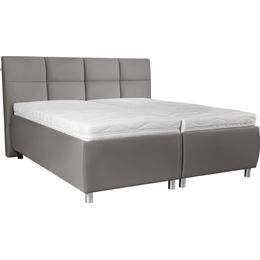 Stauraumbett Alina "Nadina Comfort", grau (steingrau gdu 9), B:178cm H:116cm L:217cm, Microfaser GDU (100% Polyester), Betten, inkl. Stauraum und Lattenrost, in diversen Ausführungen