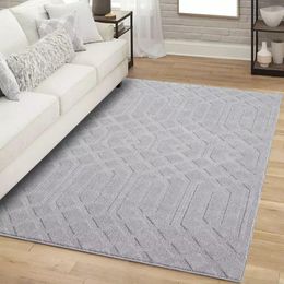 Teppich Carpet City "FLAIR138" Teppiche Gr. B: 200 cm 1 St., 11 mm, L: 290 cm, grau Kurzflor-Teppich, Skandi-Stil