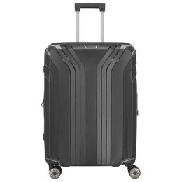 Hartschalen-Trolley Travelite "ELVAA M" Gr. B/H/T: 47cm x 66cm x 26cm 72 l, schwarz Koffer Hartschallenkoffer Reisegepäck Reisekoffer TSA Schloss