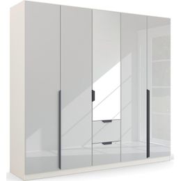 Drehtürenschrank Rauch "Modern by Quadra Spin" Schränke Gr. B/H/T: 226 cm x 210 cm x 54 cm, 5 St., weiß (alpinweiß, glas kristallweiß)