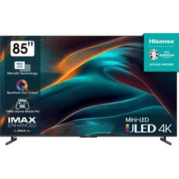 F (A bis G) HISENSE Mini-LED-Fernseher Fernseher Gr. 85, schwarz