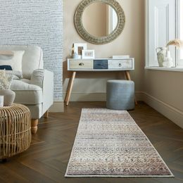 Teppich FLAIR RUGS "Camino Abstraktes" Teppiche Gr. B: 60cm, 8mm, L: 230cm, beige (natur) Abstraktes Teppich