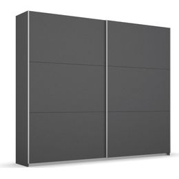 Schwebetürenschrank Rauch "Kleiderschrank Garderobe Schlafzimmerschrank TOPSELLER AURELIO" Schränke Gr. B/H/T: 218 cm x 210 cm x 59 cm, 2 St., grau (graumetallic) in geradlinigem Design mit Dekor- oder Hochglanz-Front MADE IN GERMANY