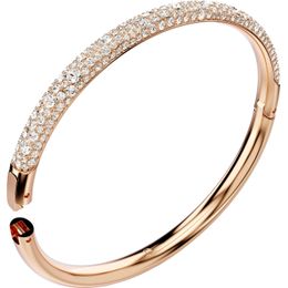 Armreif Swarovski "Meteora, Schnee-Pavé, 5684241, 5688611, 5688612" Armbänder Gr. M, Metall, rosegold (roségoldfarben-kristallweiß + kristallweiß) Damen mit Swarovski Kristall