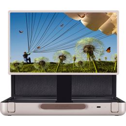 LG LED-Fernseher, E (A-G), Fernseher, beige, 27