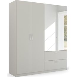 Drehtürenschrank Rauch "Pure by Quadra Spin" Schränke Gr. B/H/T: 181 cm x 210 cm x 54 cm, 4 St., grau (seidengrau)